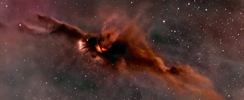 Cosmic Bat Nebula, LDN 43 (cropped) - Michael Adler Earth and Sky Imaging